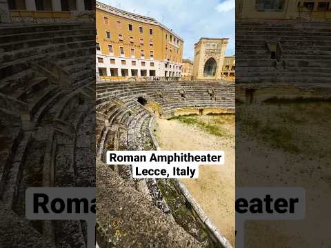 Roman Amphitheater in Lecce, Italy of Puglia #history #archaeology #historyfacts #historyshorts