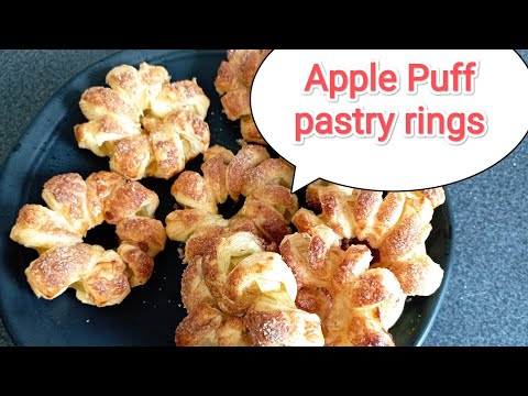 Apple Puff pastry Rings. Ready in 25 minutes! easy to make with few ingredients