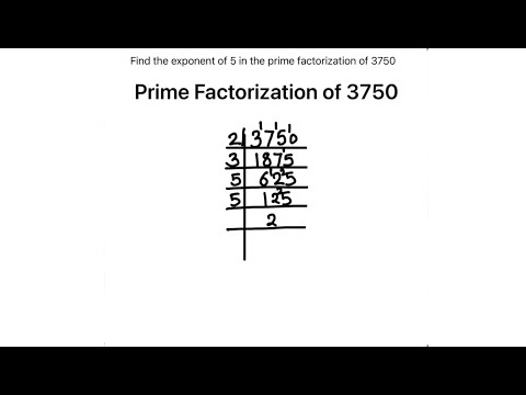 How to Find prime factors of 3750 by Prime Factorization / Prime Factor of 3750 / 3750 Factors