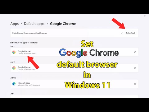 How to set chrome as default browser windows 11