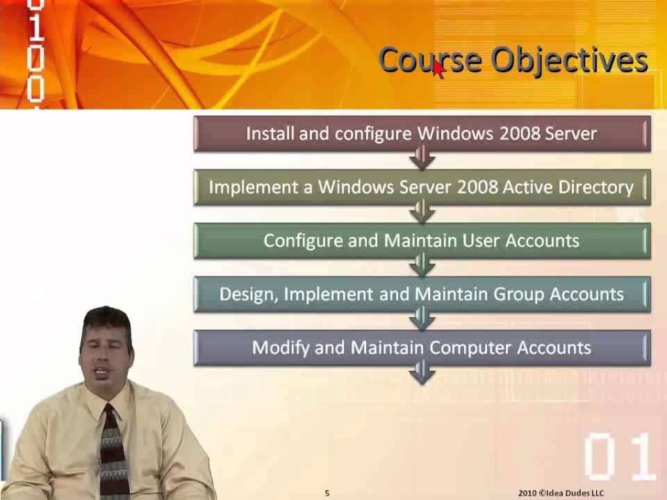Learn about Microsoft Windows Server 2008 Configuration Part 1 from GogoTraining