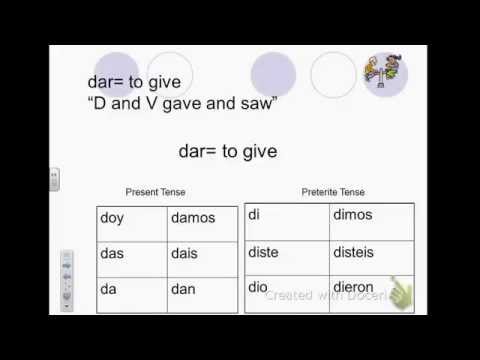 Dar and ver in the preterite