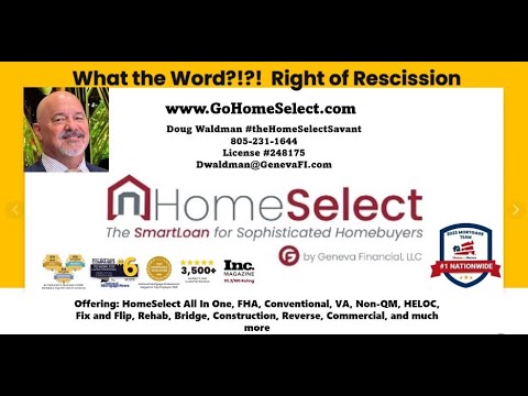What the Word?!?! Right of Rescission.