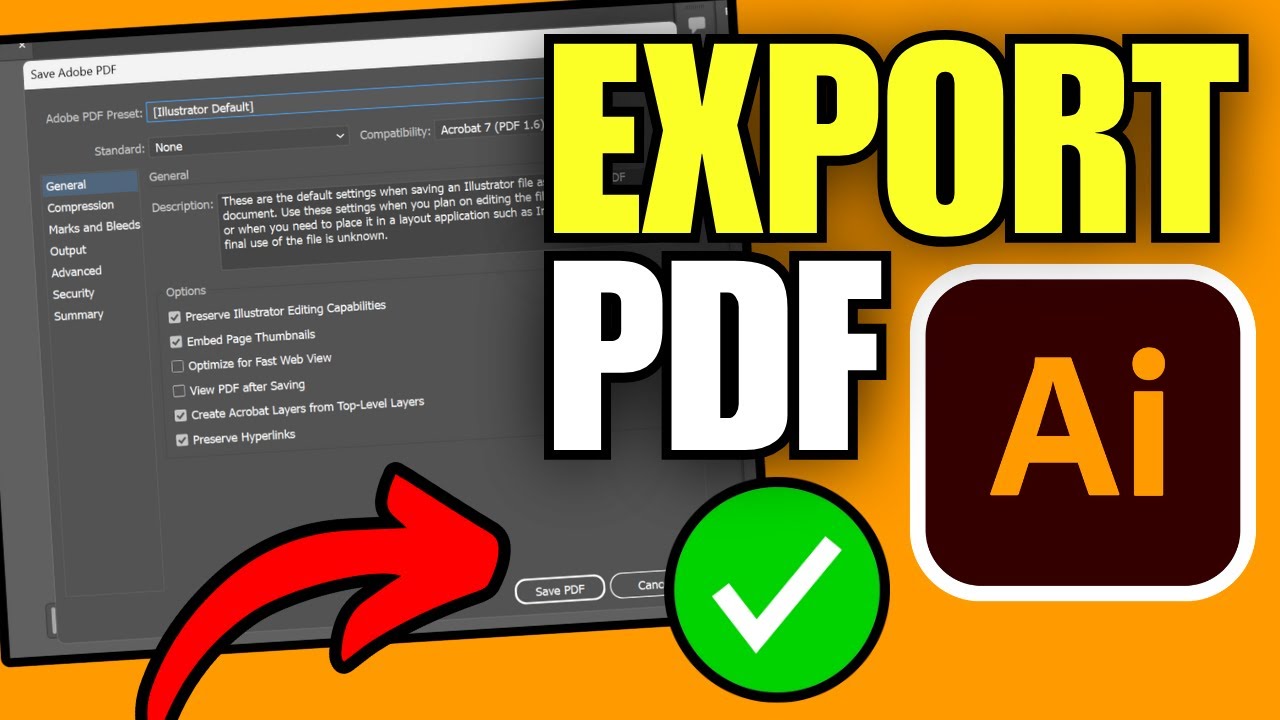 How To Export Illustrator File to PDF Document
