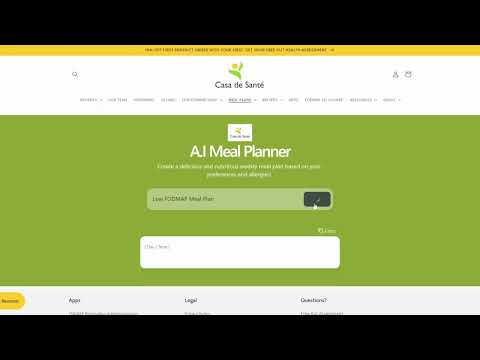 Personalized AI Weekly Meal Planner Demo
