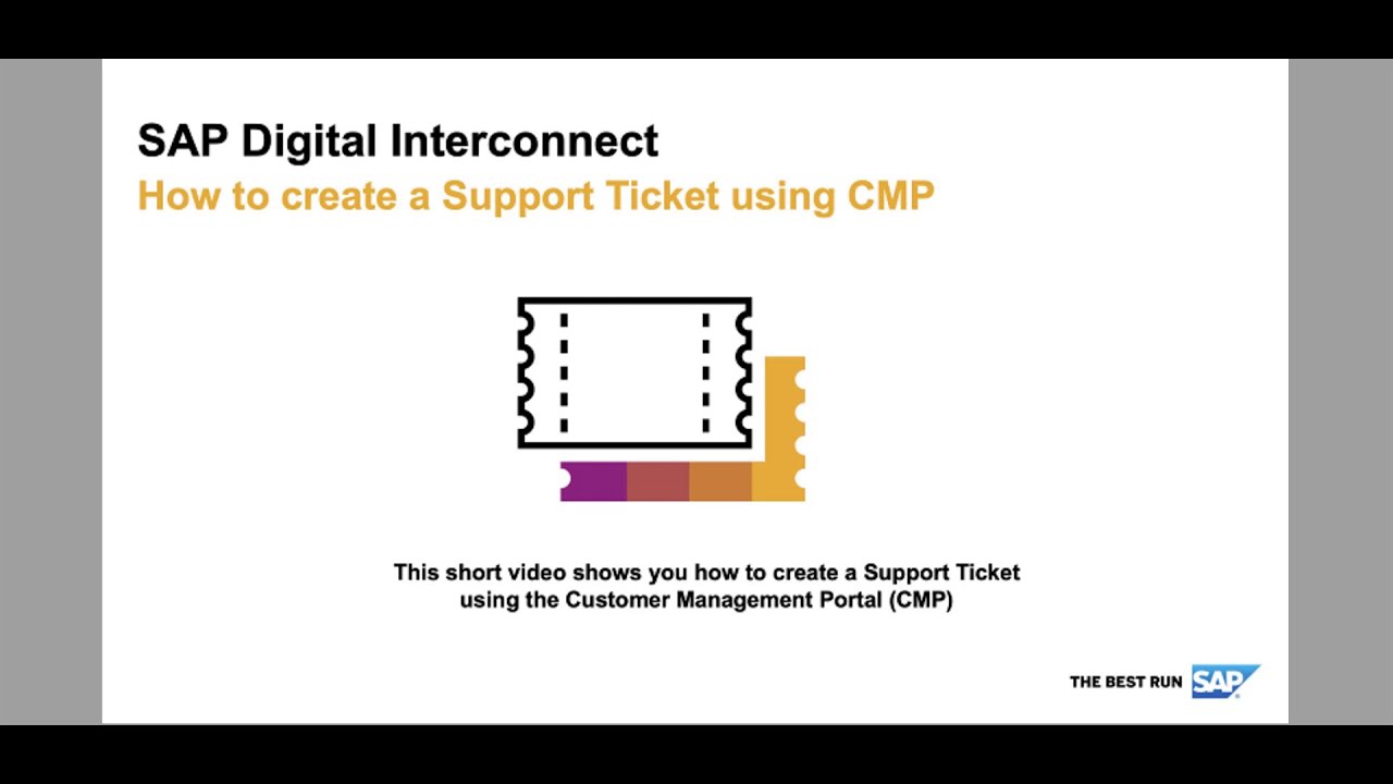 How to Create a Support Ticket Using Customer Management Portal (CMP).