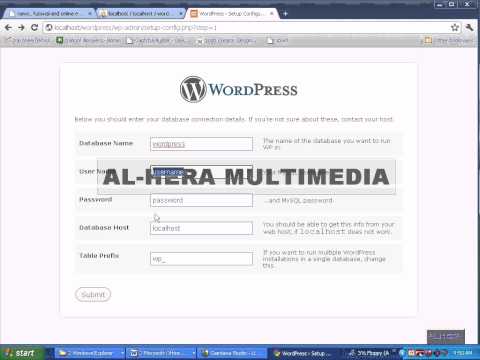 configuration of wordpress in localhost
