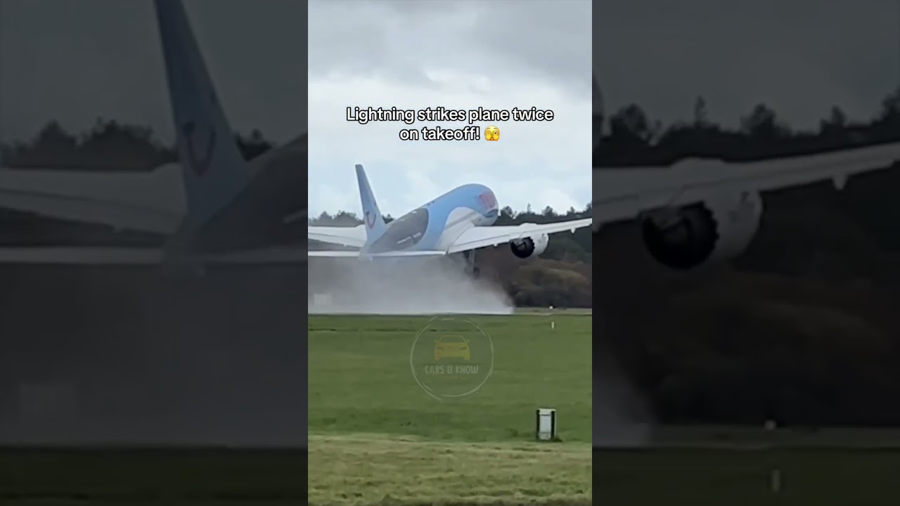 lightning strikes airplane twice😱🥶 #trending #racing #mcqueen #lighting #funny