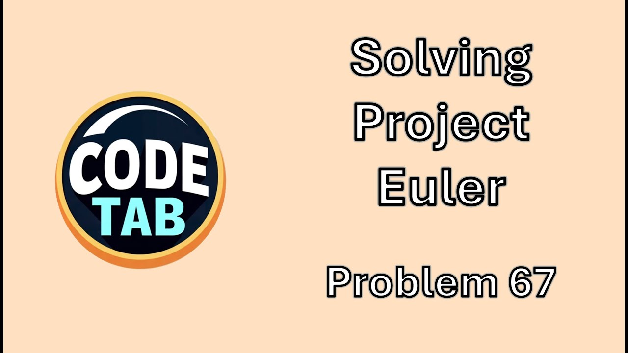 Project Euler #67 - Maximum Path Sum II | Solving with Python