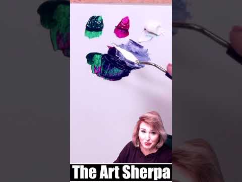 You wont believe this purple!! Impossible Red and Green Technique how to mix purple #art