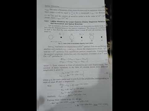 Lattice Vibrations BSC 6th Semester Physics