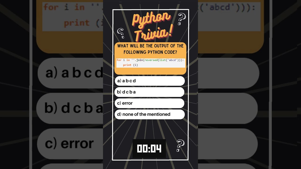 Python Trivia   Loops 47 #coding #python #techcommunity #shorts #trending #viral #datascience