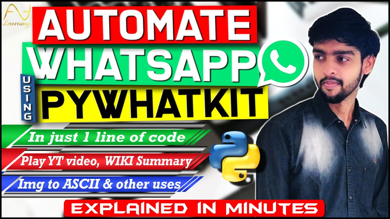 Automate Whatsapp messages using Python | pywhatkit in single line of code | ASA Learning