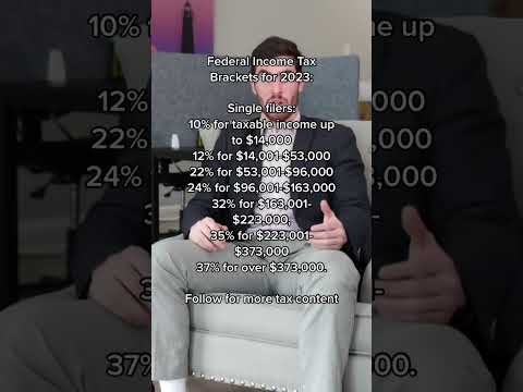 Federal tax brackets for 2023