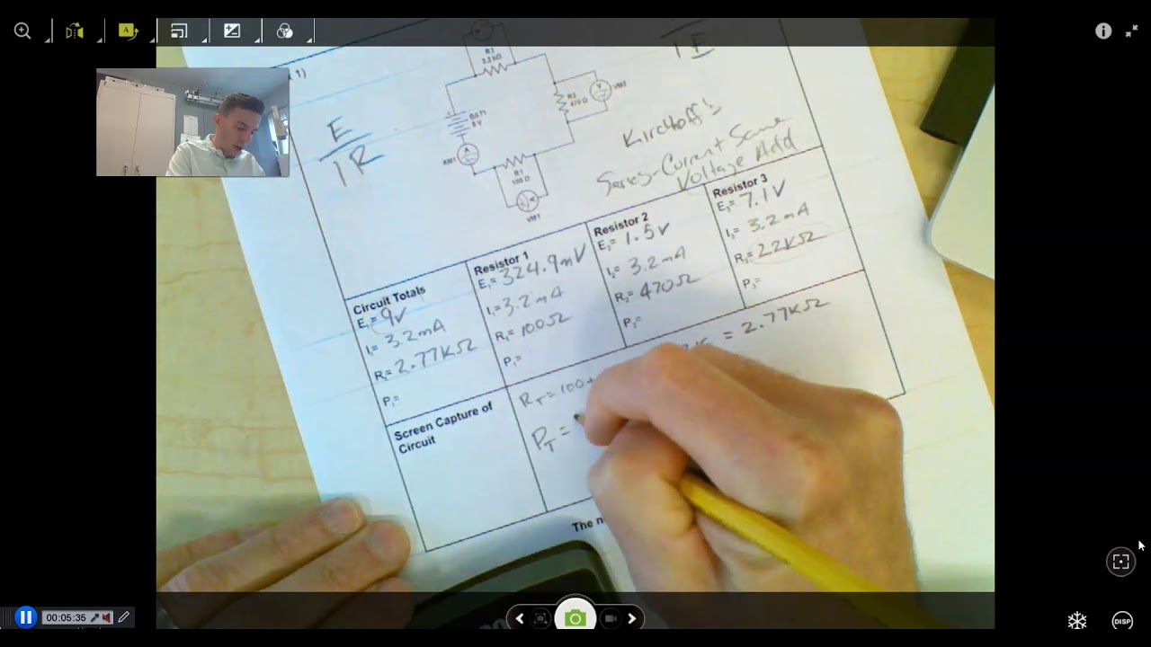Power Lab 2 Practice - Example 1 Series Circuits