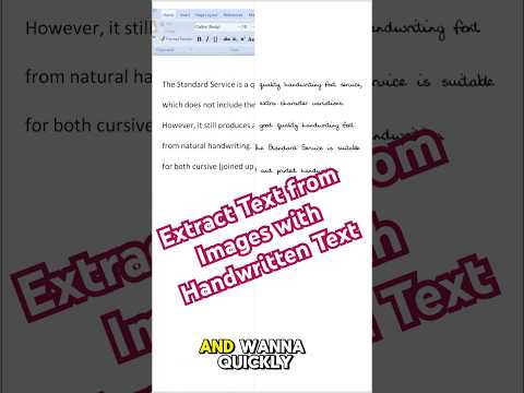 Extract Text from Images with Handwritten Notes