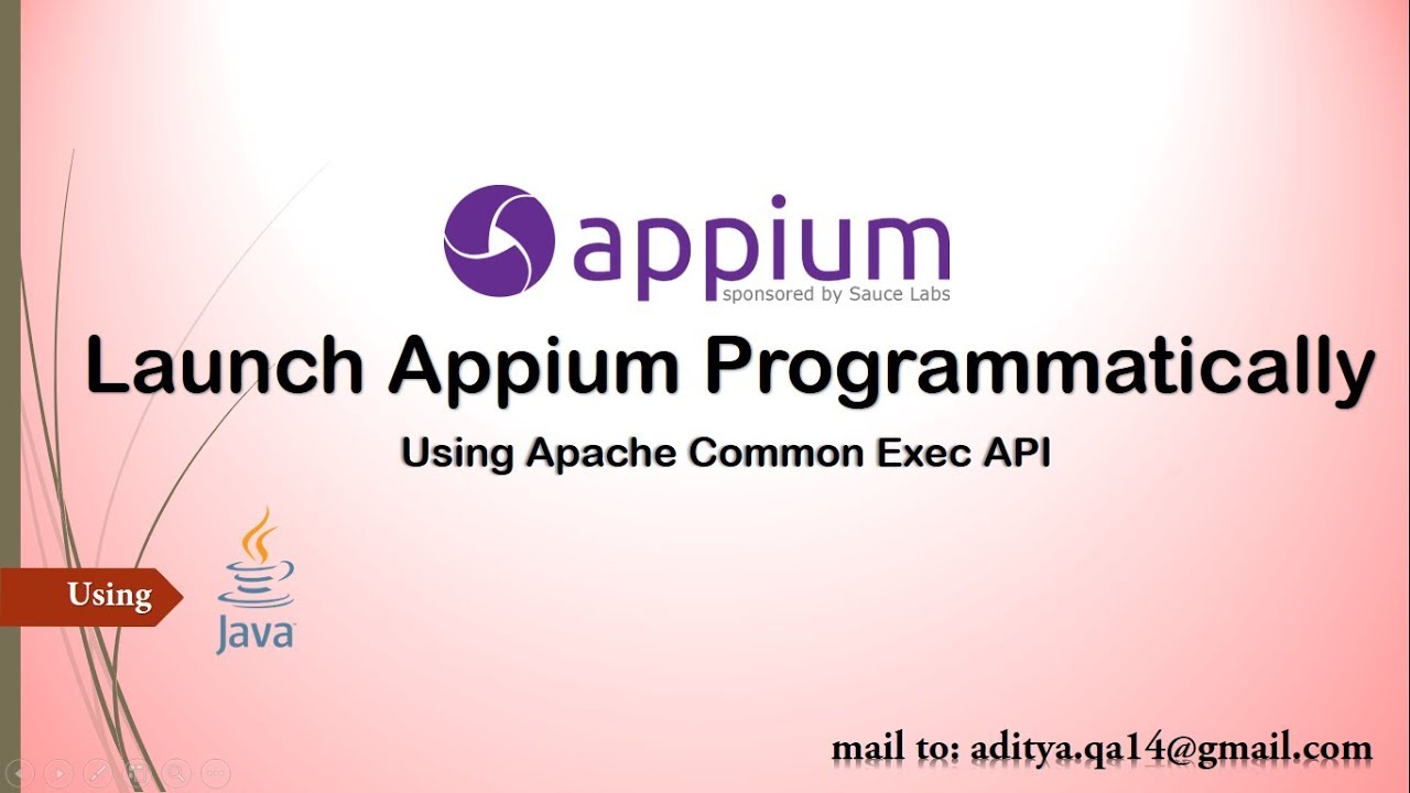 How to Launch Appium Server Programmatically in Java using Apache Common Exec