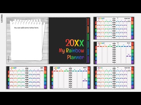 Setting Up the Rainbow Planner · SlidesMania · Google Slides