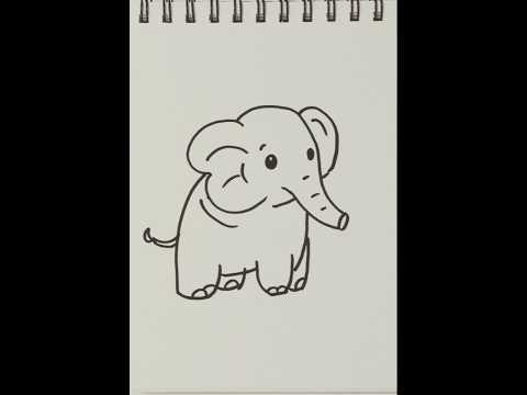 Drawing a baby elephant #elephant #cartoon #art #drawing #howtodraw #beginners #disney #sketch