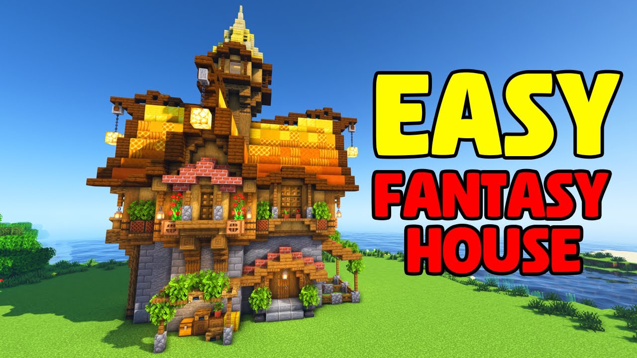 (How to Build) Beautiful fantasy house in Minecraft | TUTORIAL ...