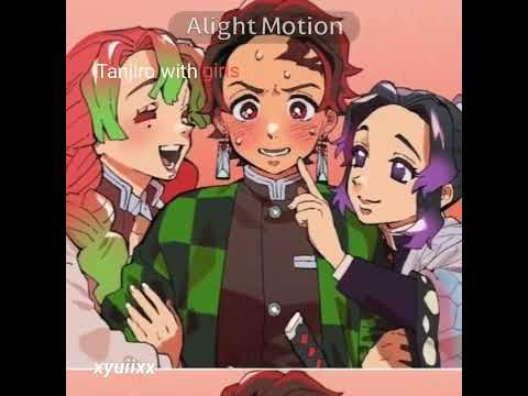 Tanjiro with girls vs boys 💀💀 #kny