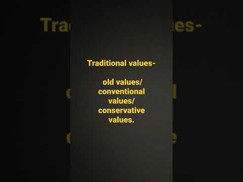 synonyms 🐼" traditional values "