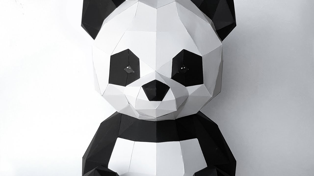Cute Panda Paper Origami | 3D SVG | SVG FILES | Free SVG Files