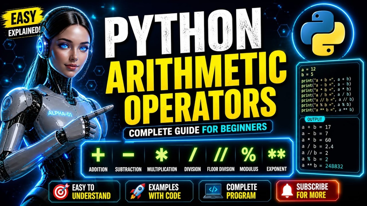 Python Arithmetic Operators Full Tutorial 🔥 Complete Guide for Beginners