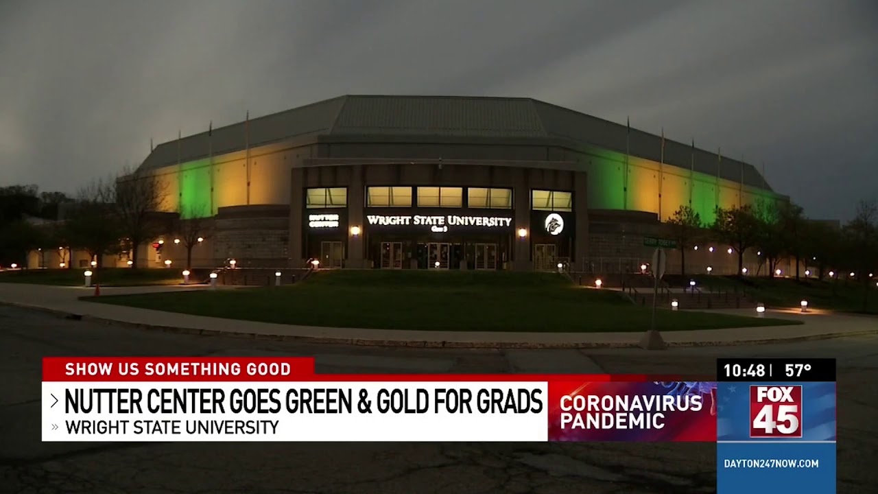 WRGT: Wright State Nutter Center goes green and gold for grads