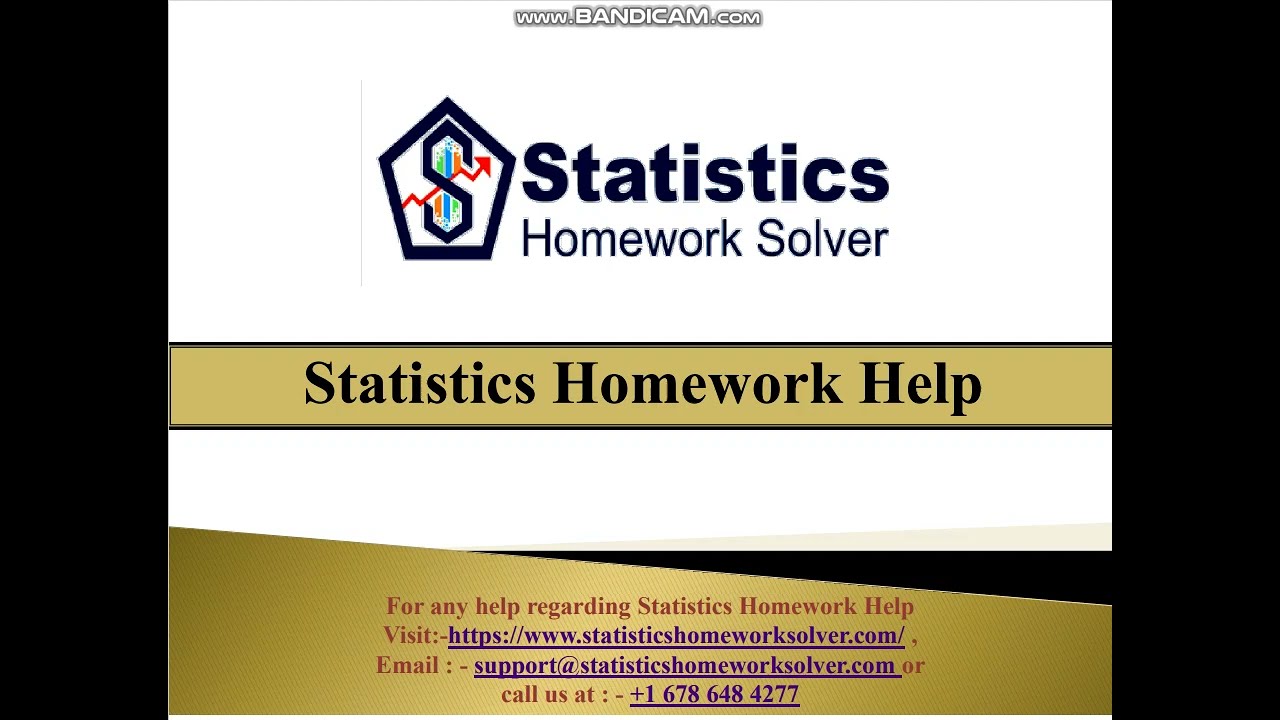 Statistics Homework Help