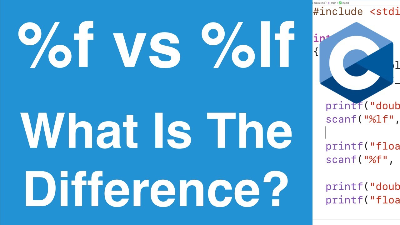 Difference Between %f And %lf Format Specifiers | C Programming Tutorial