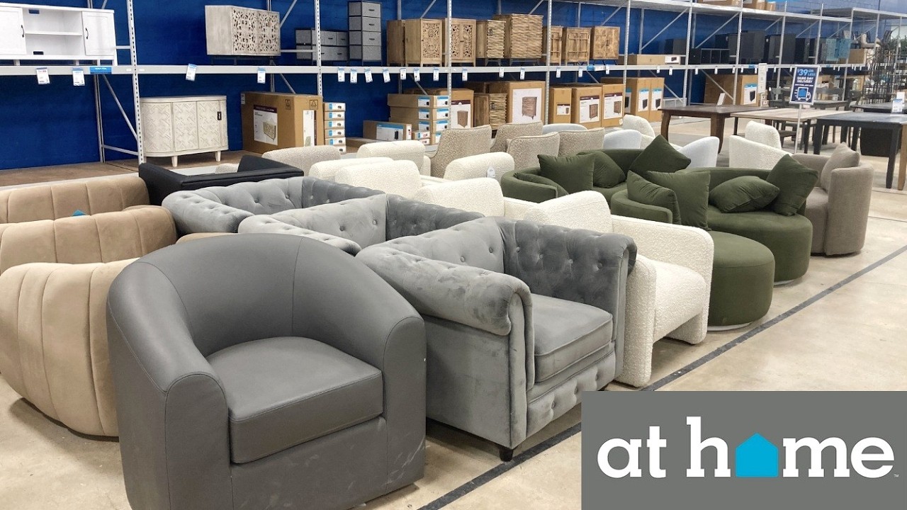 AT HOME FURNITURE SOFAS COFFEE TABLES ARMCHAIRS CHAIRS SHOP WITH ME SHOPPING STORE WALK THROUGH