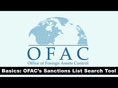 OFAC Basics: Sanctions List Search