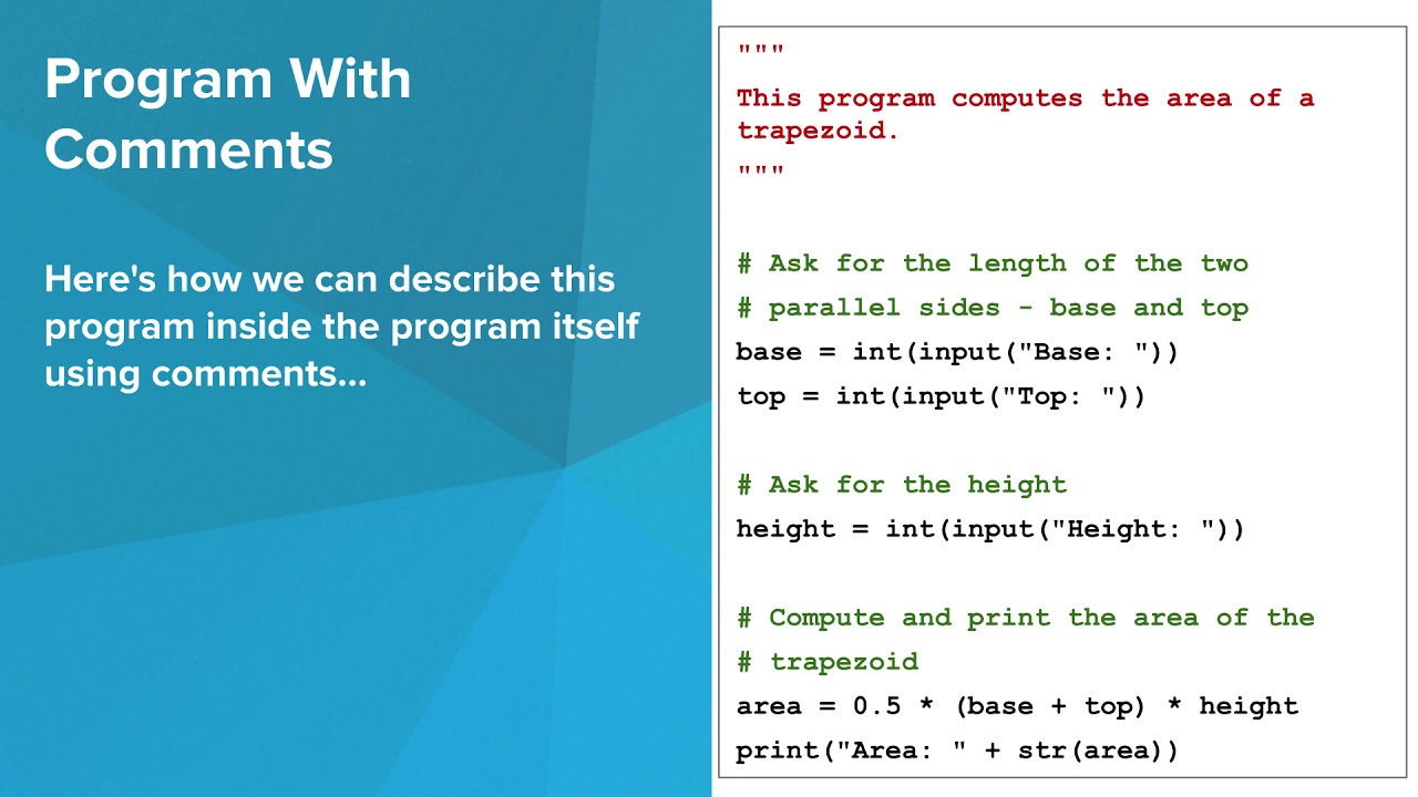 Intro Python- Comments