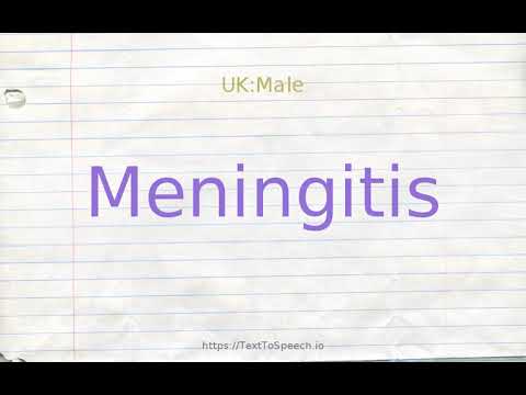 How to pronounce meningitis