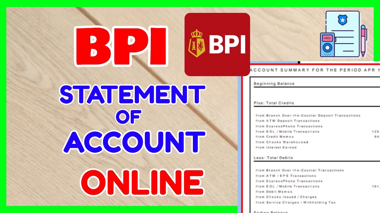BPI Statement of Account Online: How to Download BPI Account Statement