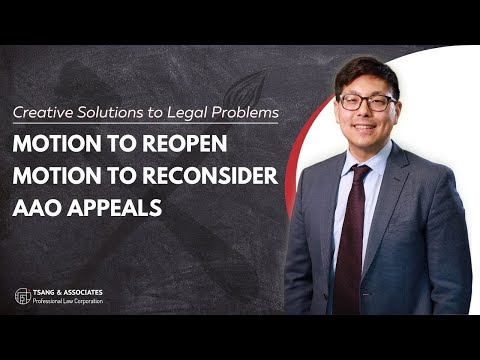 Motion to Reopen, Motion to Reconsider, and AAO Appeals Success Stories