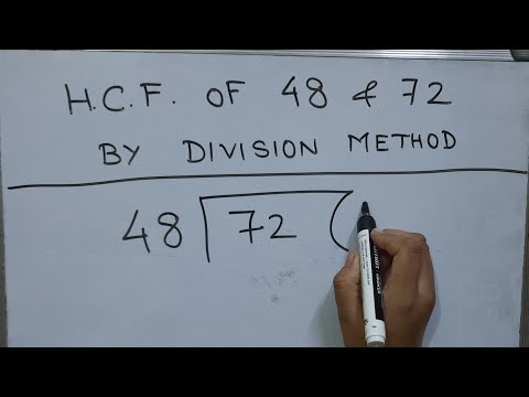 H.C.F. of 48 and 72 by division method #hcf #hcfbydivisionmethod @mathstubelearning123
