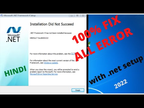 How to install .Net Framework 4 on windows 7 | .net error in windows 7 | Fix all version .net error
