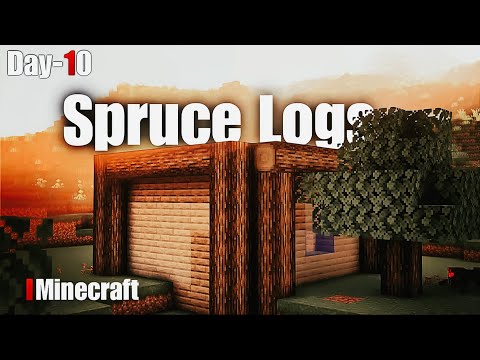 🏠 Minecraft House Upgrade with 🌲 Spruce Logs | 🎮 Beginner Series Day 10 | 🔥 Garry Prime