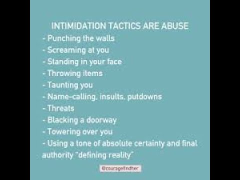 Intimidation tactics