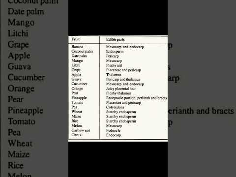 Edible part of some common fruits #agriculturestudy #importantquestions #important #study #viral