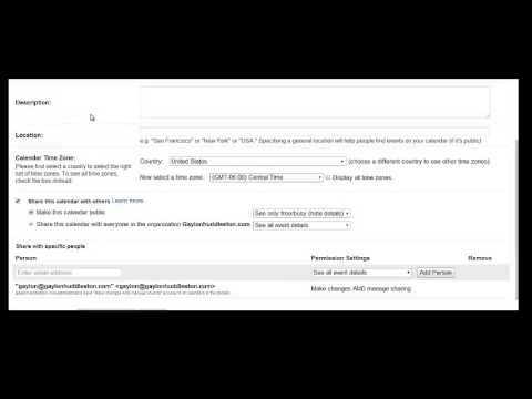 Create Google Calendar & Embedded Code