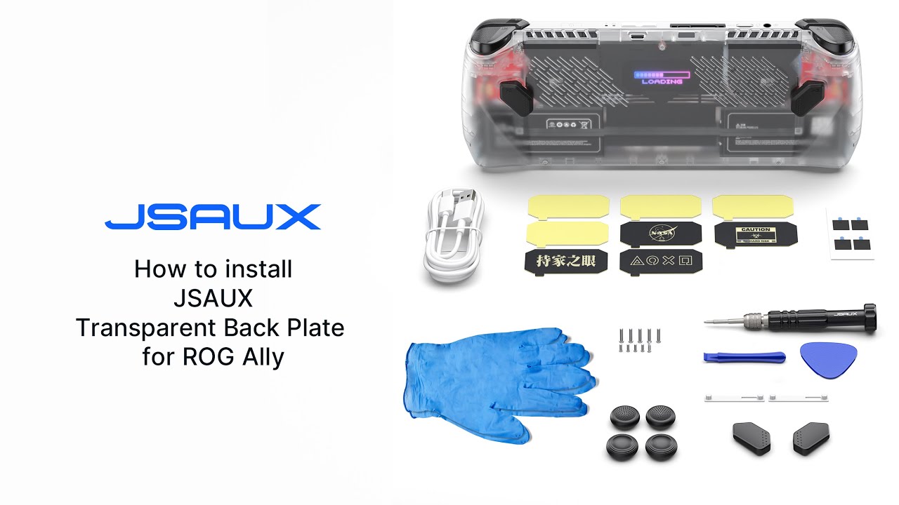 Installation Tutorial: RGB & Heat Sink Transparent Back Plate PC0110 for ROG Ally (new)