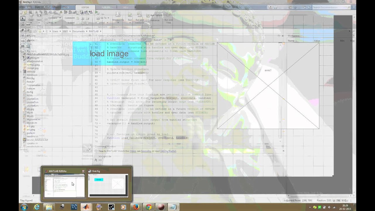 MATLAB Basic image Processing using GUI