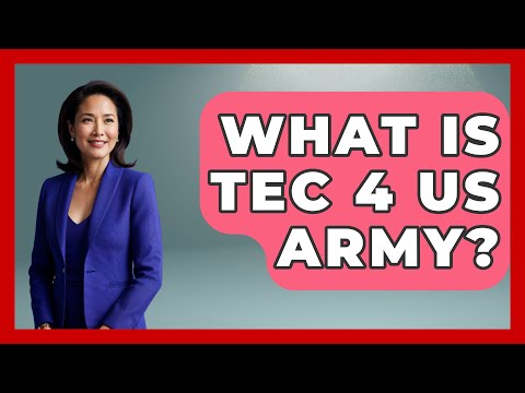 What Is TEC 4 US Army? - Military History HQ