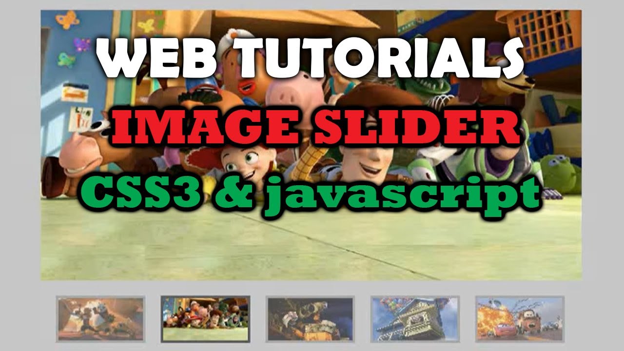 CSS & Javascript image slider with thumbnails