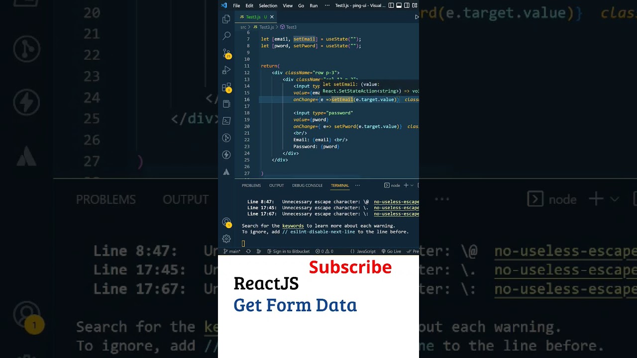 React Telugu: React Form (With Example), ReactJS Tutorial, Learn React JS, React JS Telugu, Forms