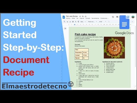 Getting Started with Google Docs - Practice Document Recipe -Step-by-Step Tutorial - Word