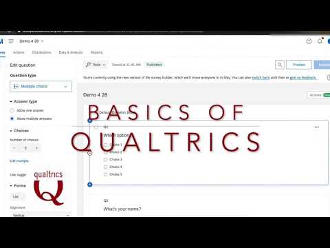 Qualtrics Basics: Create Survey, Get Survey URL, View Data/Reports